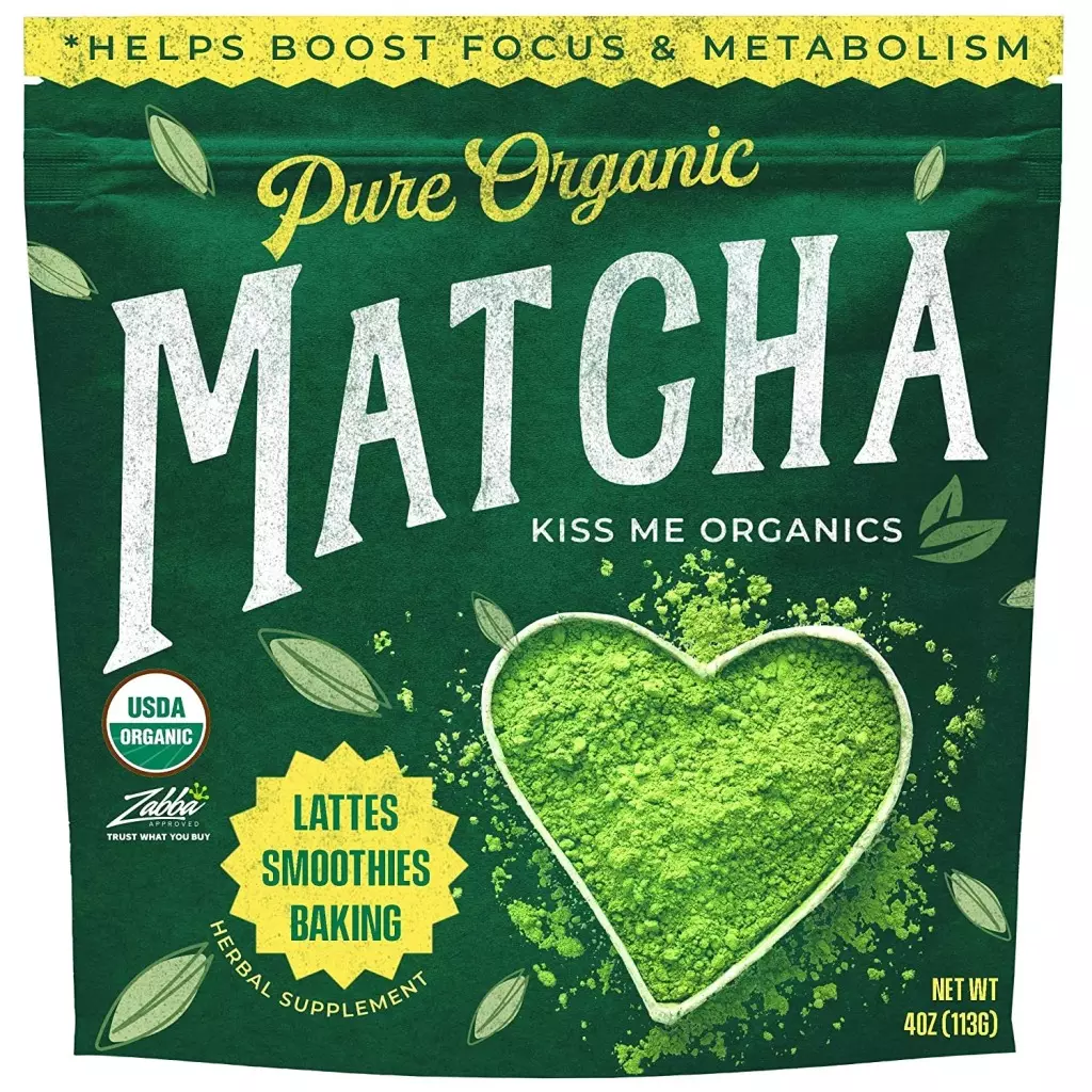 Kiss Me Organics Matcha හරිත තේ කුඩු