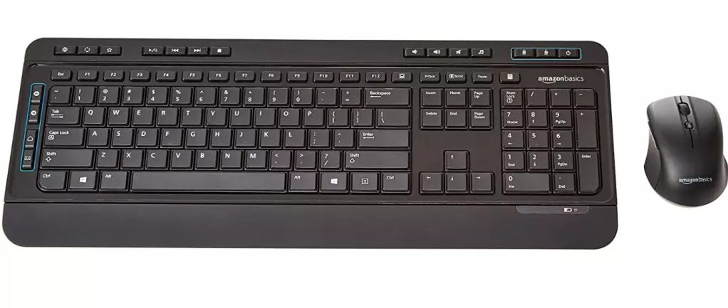 Бесправадная клавіятура і мыш AmazonBasics Combo