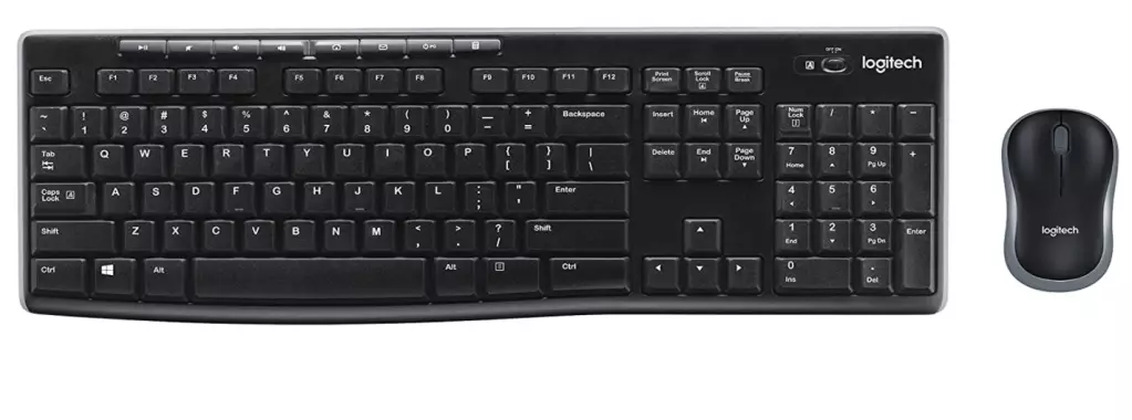 Logitech MK270 isina waya keyboard uye mbeva combo