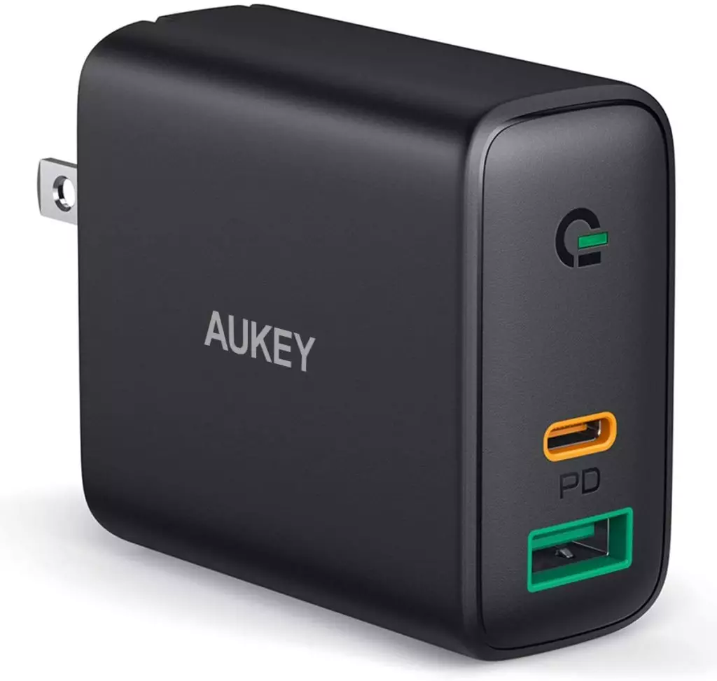 Aukey Focus Duo 30W სწრაფი დამტენი