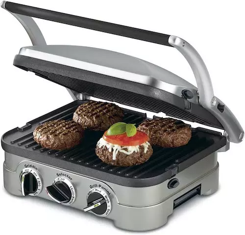 cuisinart 5 in 1 griller with burgers