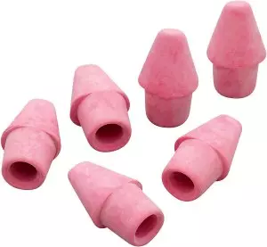 Gomas de borrar con tapa de perla rosa punta de flecha de Paper Mate