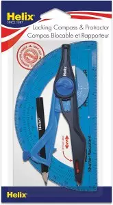 Helix Universal Ngonci Kompas jeung Protractor Set