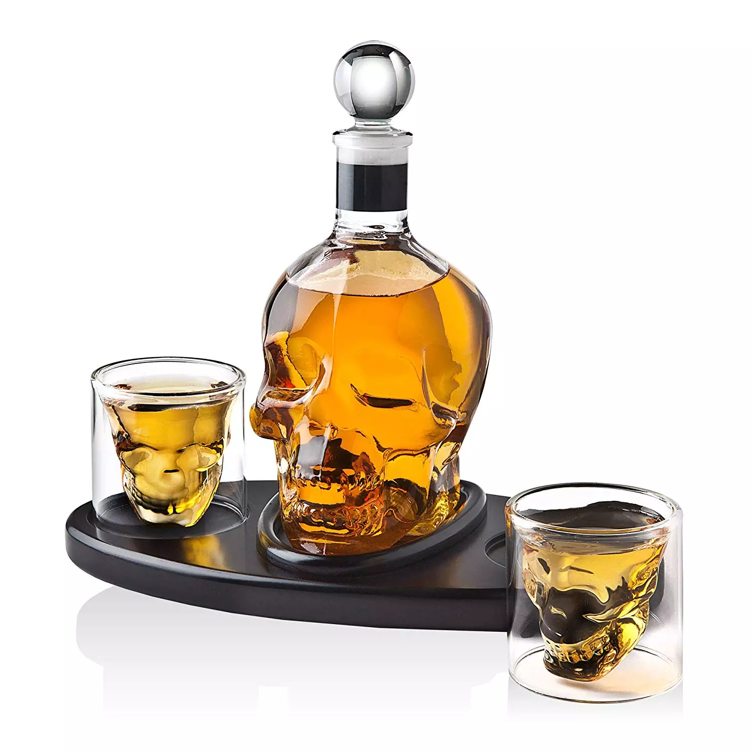 Glas Schädel Whisky Decanter