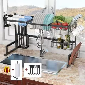 phezu kwe-sink dish drying rack adbiu