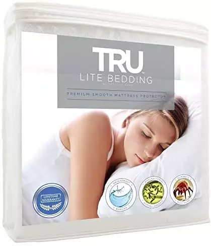 TRU Lite Bedding Անջրանցիկ ներքնակի պաշտպանիչ փոշու մայթերի ծածկույթ