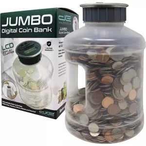 Jumbo Digital Coin Counter Bank
