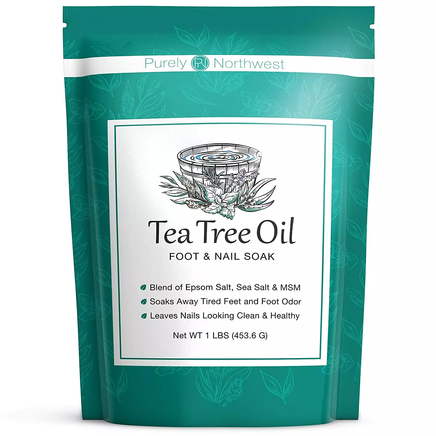 Purely Northwest Tea Tree Oil eta Peppermint Foot Soak; nola kendu oin usaina