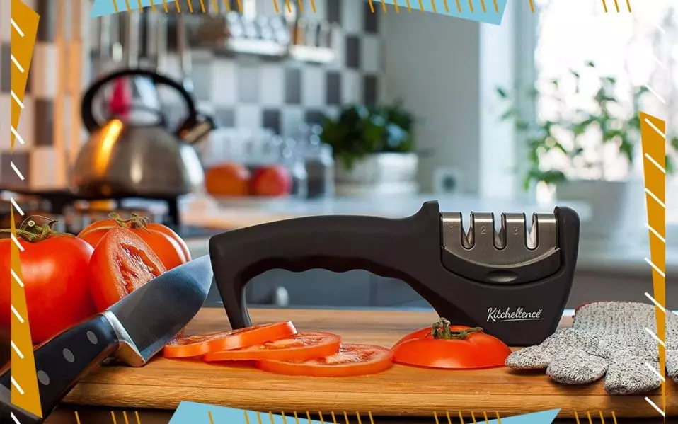 Ακονιστήρι μαχαιριών και γάντι ανθεκτικό στο κόψιμο Kitchellence