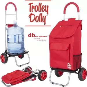 dbest Products Red Foldable Grocery Cart