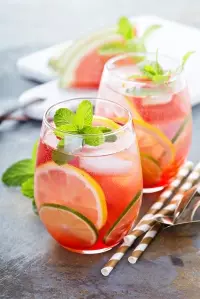 mojito dưa hấu, cách làm thùng dưa hấu