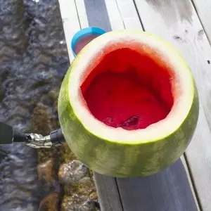 binnenkant fan watermeloen keg, hoe meitsje in watermeloen keg