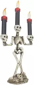 свічники-скелети, ідеї декору на Хелловін