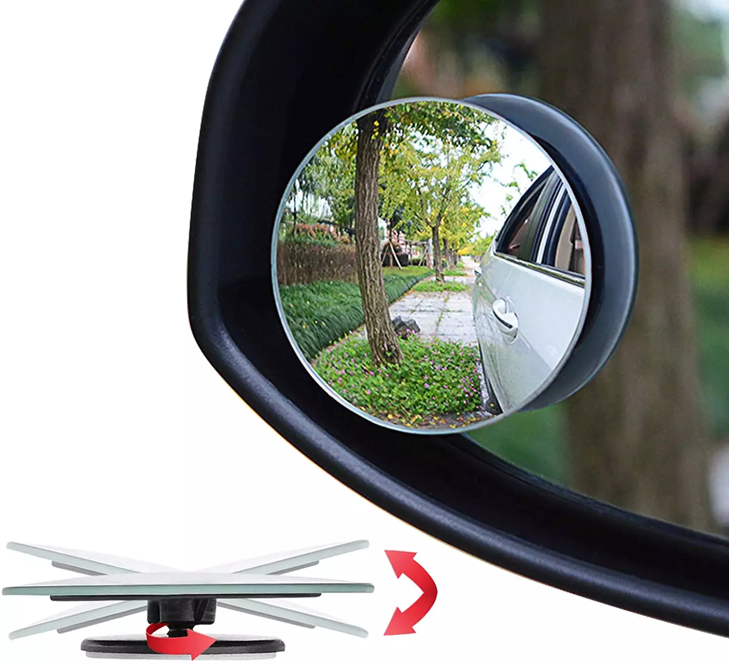 „Amper“ aklosios zonos veidrodis; geriausi automobilių priedai