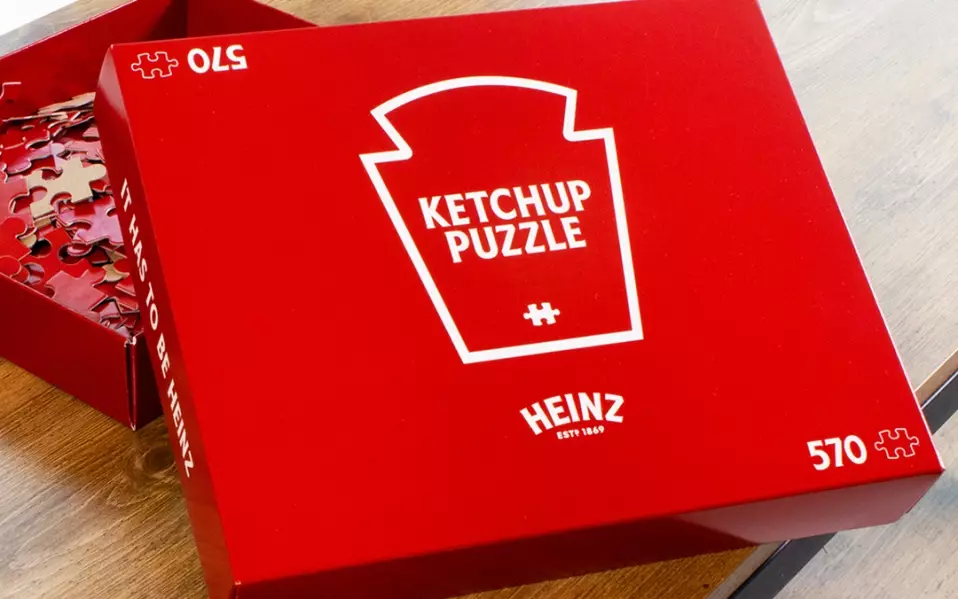 Puzzle s kečupem Heinz