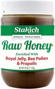 Сирий мед Stakich, найкращі добавки до бджолиного пилку