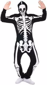 Disfraz de halloween de mono de esqueleto para hombre Tipsy Elves