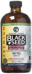 Huile de graine noire pressée à froid Amazing Herbs
