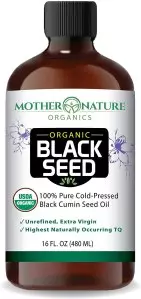 Mother Nature Organics melnās ķimenes sēklu eļļa