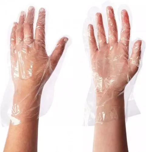 Gréng Direkt Wegwerf Plastiks Coronavirus Handschuhe