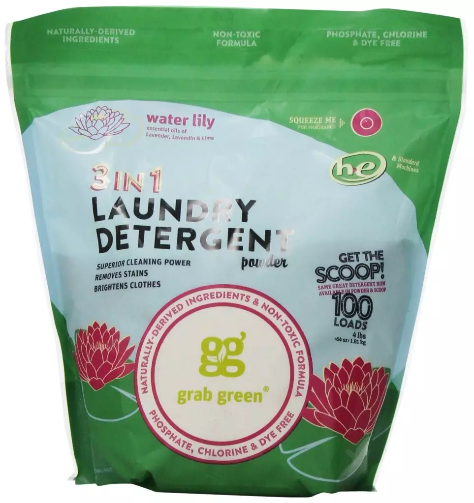 Grab Green Natural 3-en-1 Detergente para ropa en polvo