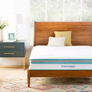 I-Linenspa engu-10 Intshi Memory Foam kanye ne-Innerspring Hybrid Mattress