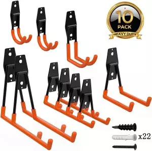 ORASANT 10-Pack Steel Garage Storage Utility Double Hooks