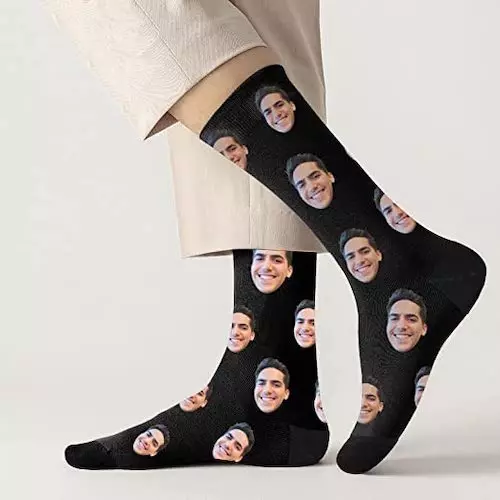 YokeDuck Novelty Custom Face Socks naljakas sukahoidja