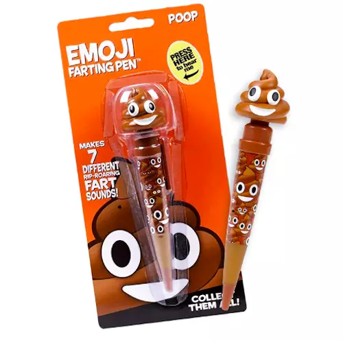 Farting Poop Emoji Pen хандаовар ҷӯроб, қуттиҳои ҷӯроб хандовар