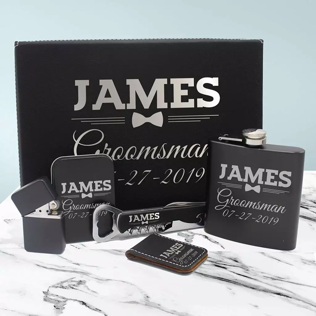 Custom Personalized Groomsmen Gift Box Set