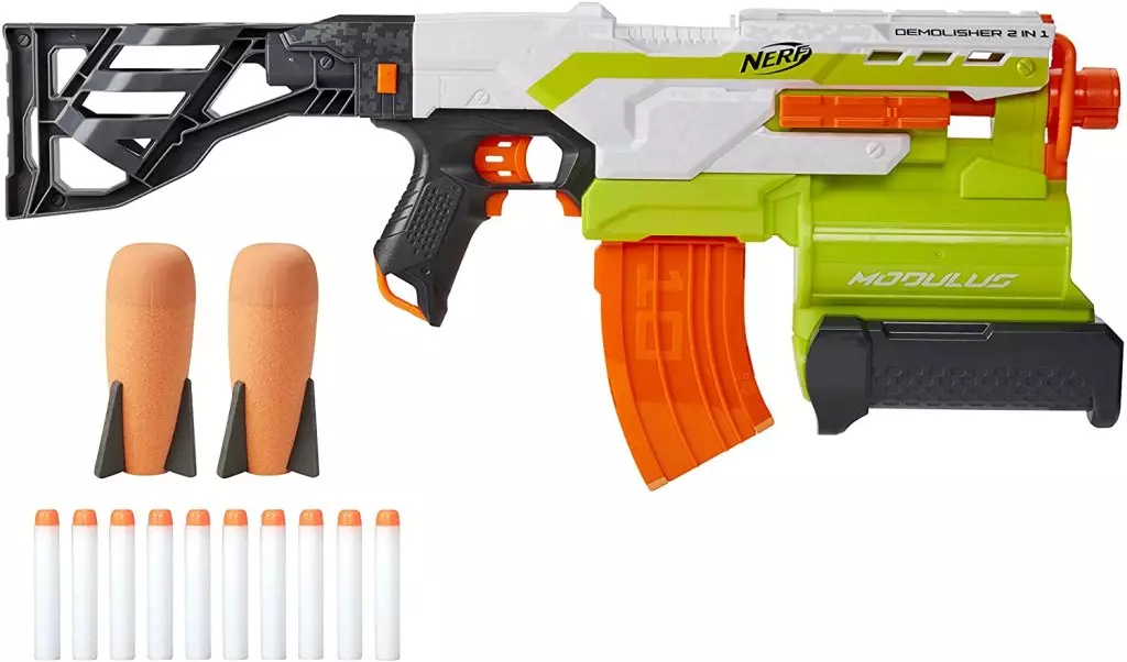 स्वचालित nerf बन्दूक - NERF Modulus Demolisher 2-in-1 Motorized Blaster