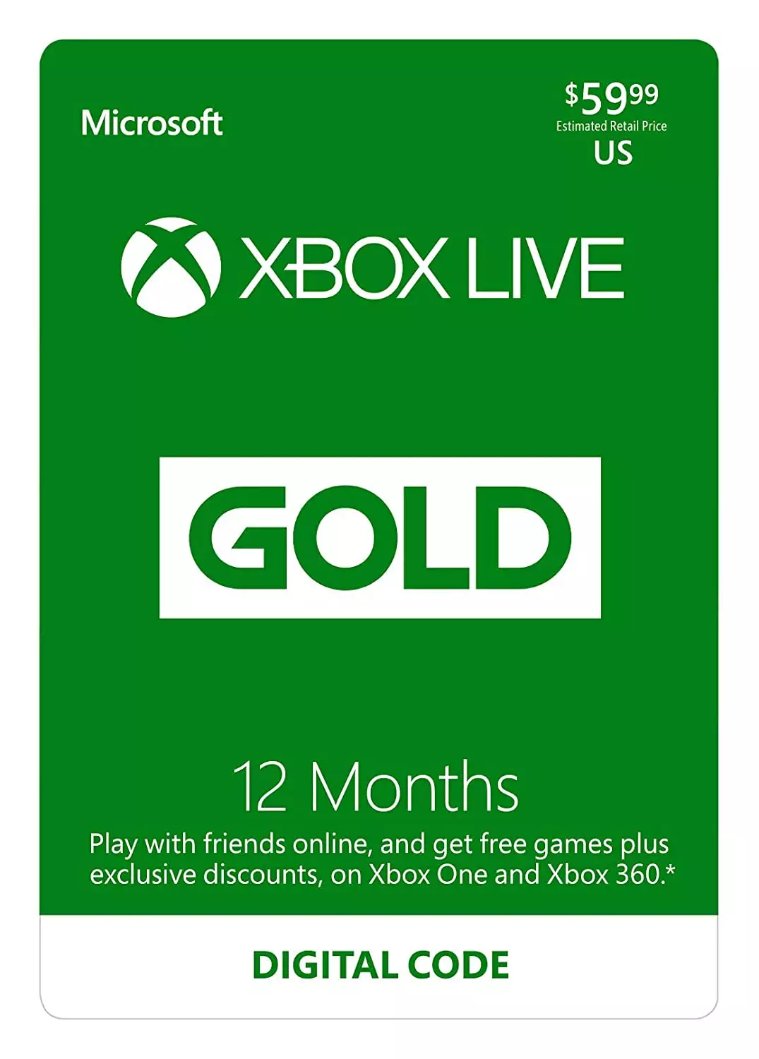 Xbox Live ゴールド 12 か月メンバーシップ