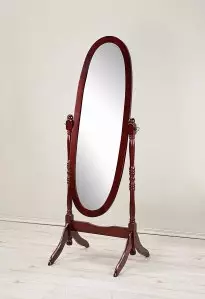 Roundhill bútorok Queen Anna stílusú fapadló Cheval Mirror