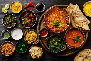 intialaista ruokaa, terveellisiä noutovaihtoehtoja