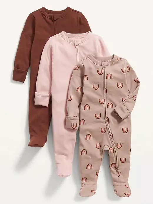 Unisex Sleep & Play Footed One-Piece 3-Pack for Baby by Old Navy
