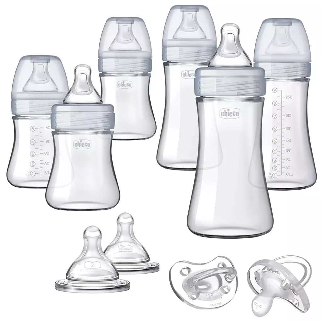 ຊຸດຂອງຂວັນ Chicco Duo Deluxe Hybrid Baby Bottle Set