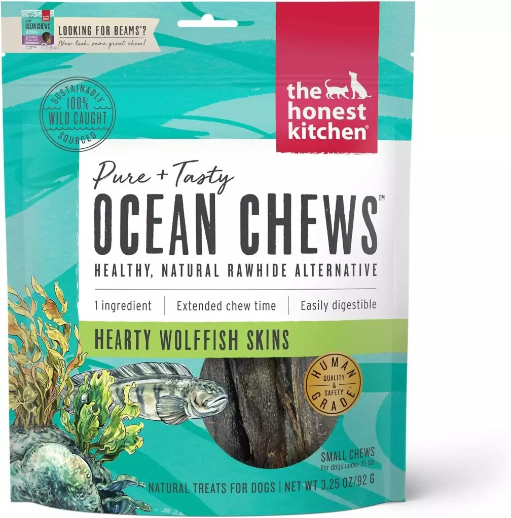 The Honest Kitchen Ocean Chews tarjoaa viljattomia koiranpuruherkkuja, terveellisiä koiraherkkuja