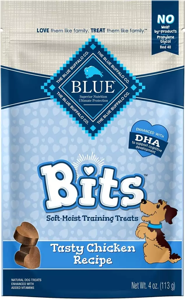 Petiscos azuis de búfalo azul para adestramento macio e úmido para cães, petiscos saudáveis para cães