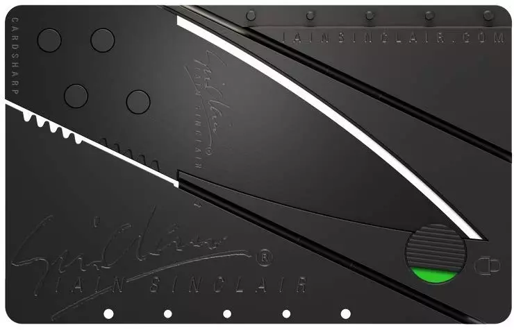 इयान सिंक्लेयर कार्डशार्प2 प्रामाणिक क्रेडिट कार्ड के आकार का तह चाकू
