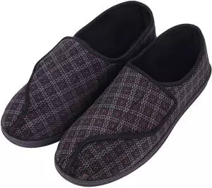 LongBay Men's Memory Foam Diabetic Slippers