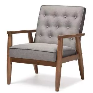 Baxton Studio Sorrento fából készült fotel