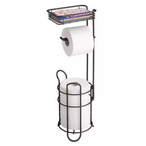 mDesign Freestanding Toilet Paper Stand