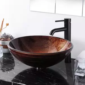 Aquaterior Tempered Glass Vessel Sink