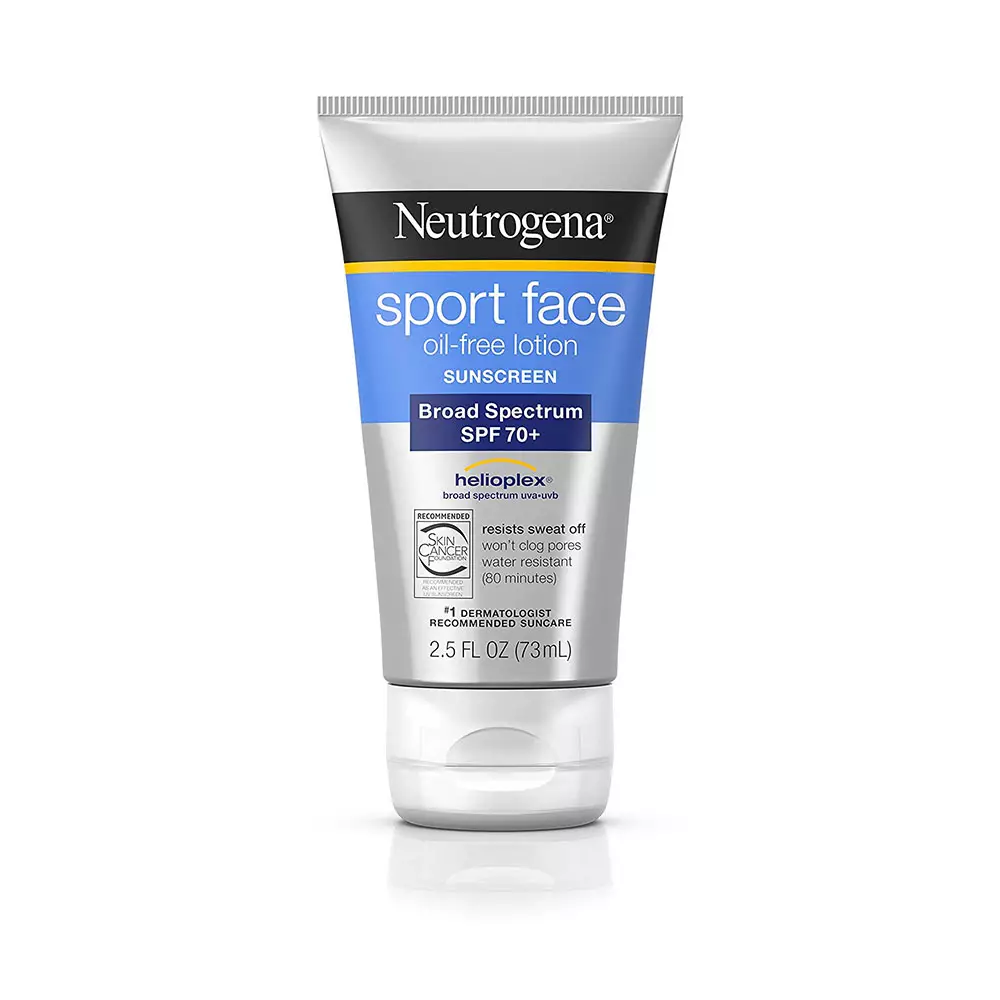 Neutrogena Sport Face Oil-Free Lotion Sunscreen with SPF 70+ - Amazon Jeremy Renner Store