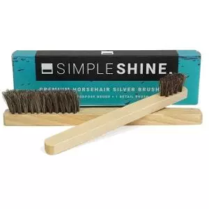 Simple Shine Horsehair Silver Brush Set