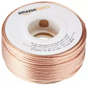 AmazonBasics 100 metroko 16 neurriko audio estereo bozgorailuaren kablea