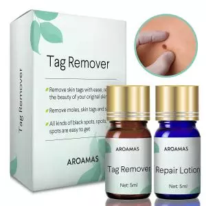 Aroamas Advanced Mole and Skin Tag Remover आणि Repair Lotion सेट
