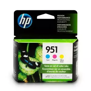 HP 951 bläckpatroner i cyan, magenta och gul