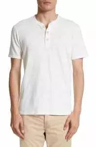 ホワイト Tシャツ ヘンリー Men's