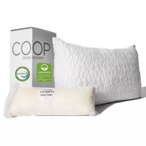Coop podesivi jastuk za kućnu upotrebu s kutijom i dodatnom memorijskom pjenom na bijeloj pozadini